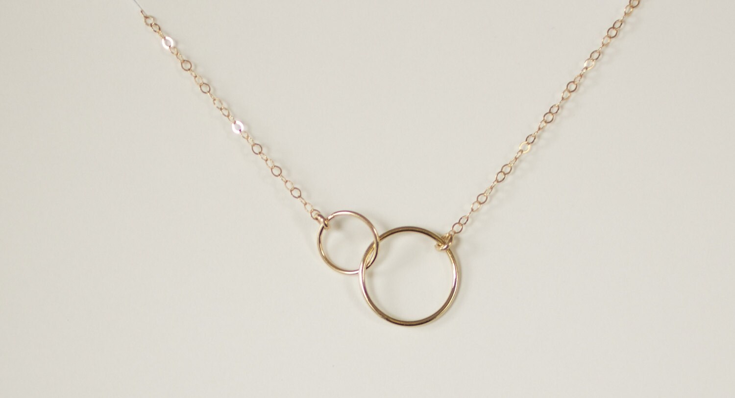 Gold circles necklace connected circles two gold circles | Etsy Gold circles necklace connected circles two gold circles | Etsy