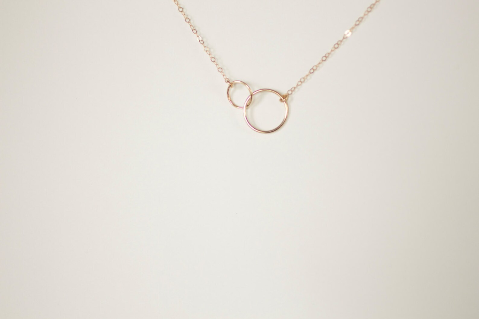 Simple Silver Necklace Minimal Silver Necklace Two Small - Etsy