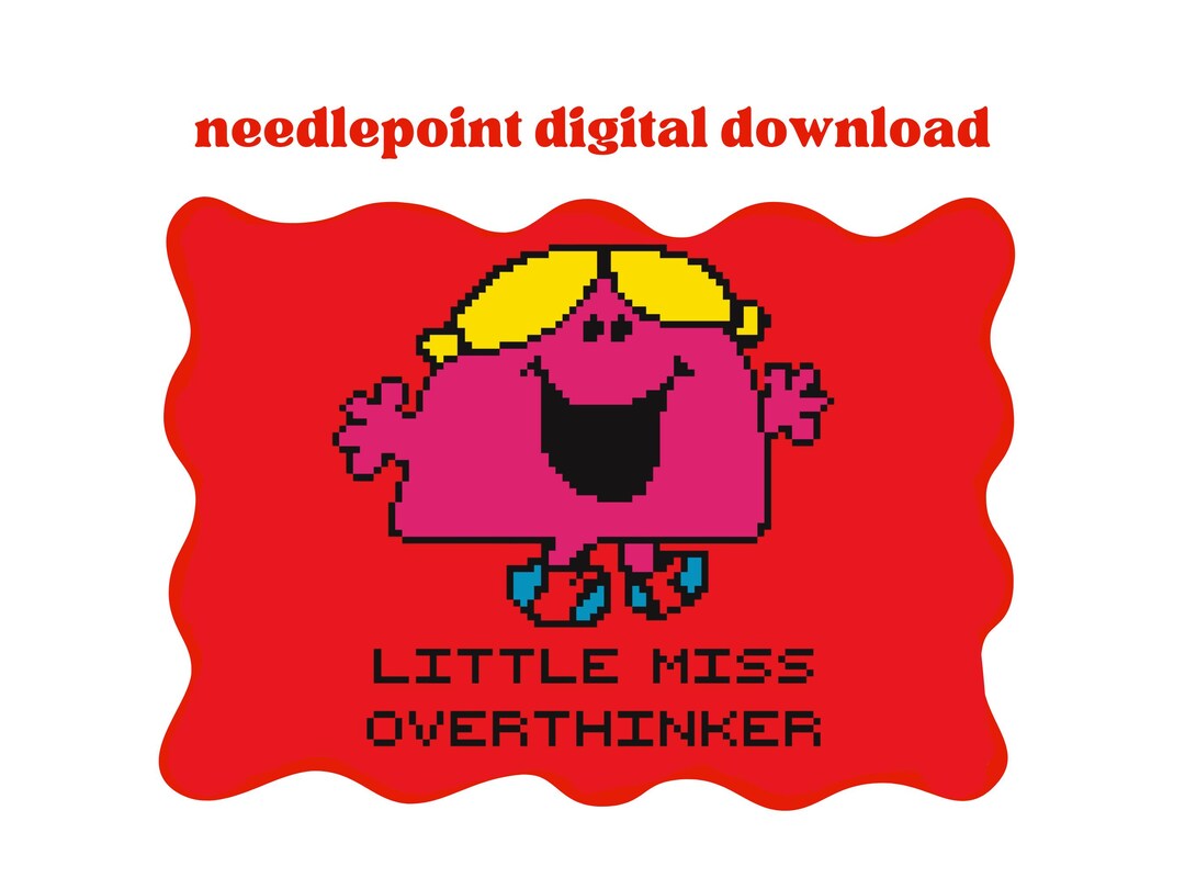 Little Miss Overthinker - Digital Needlepoint Chart - Etsy