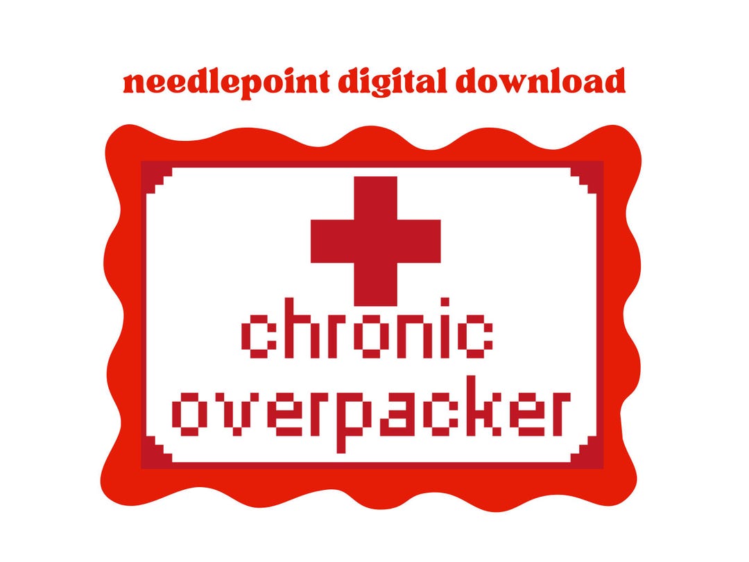 Chronic Overpacker - Digital Needlepoint Chart - Etsy