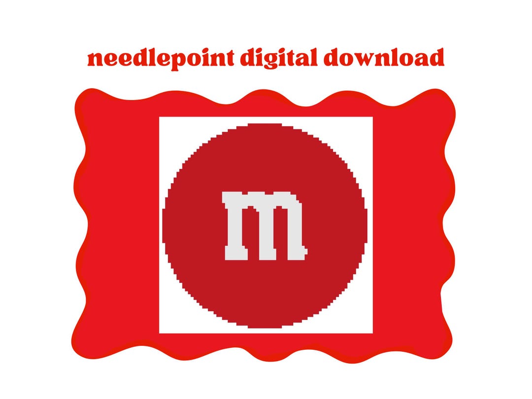 Red M&M - Digital Needlepoint Chart - Etsy