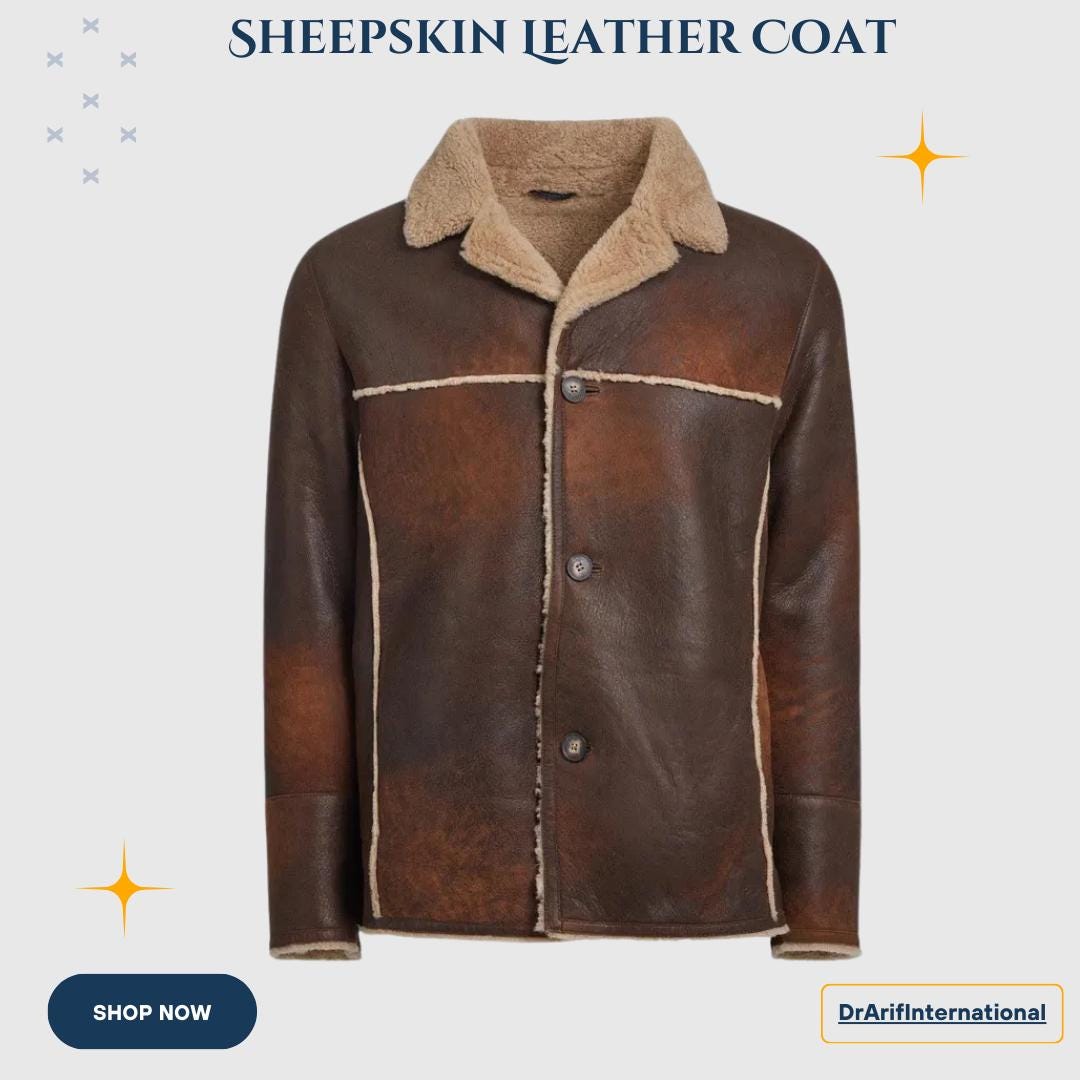 Genuine Sheepskin Leather Ranch Coat - Etsy