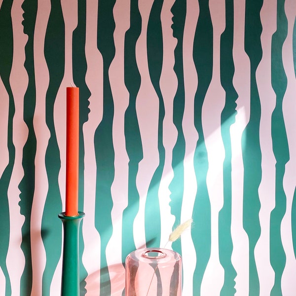 Vertical Stripe Wallpaper - Etsy