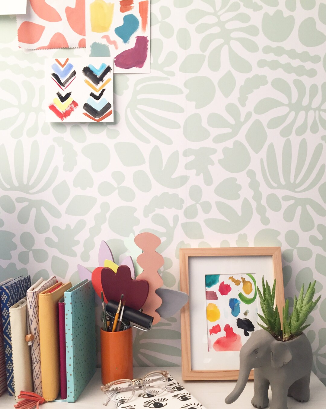 Removable Wallpaper // Muse Mint // Perfect for Renters and DIY ...