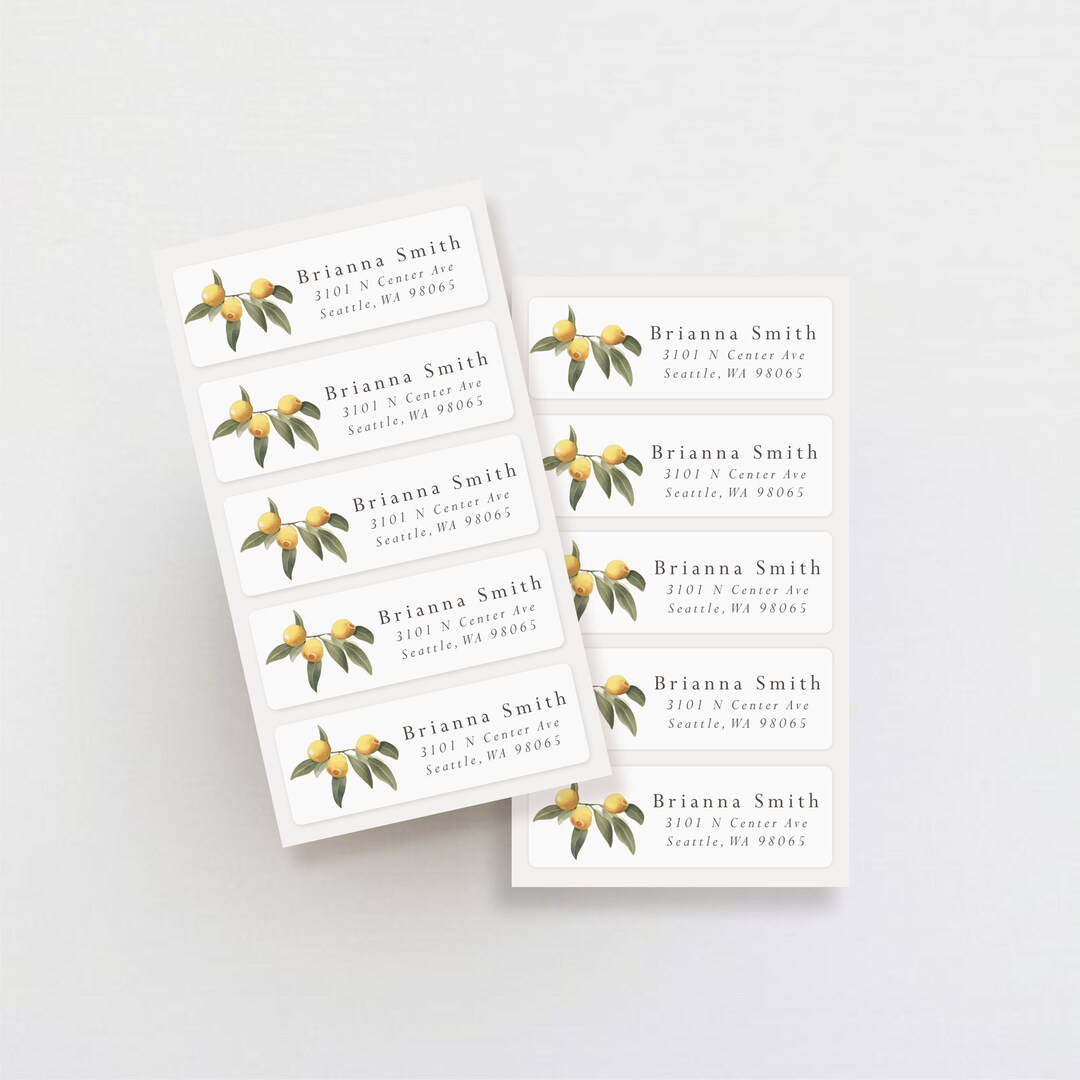 Set of 30 Address Labels | Weatherproof Labels | Return Address ...