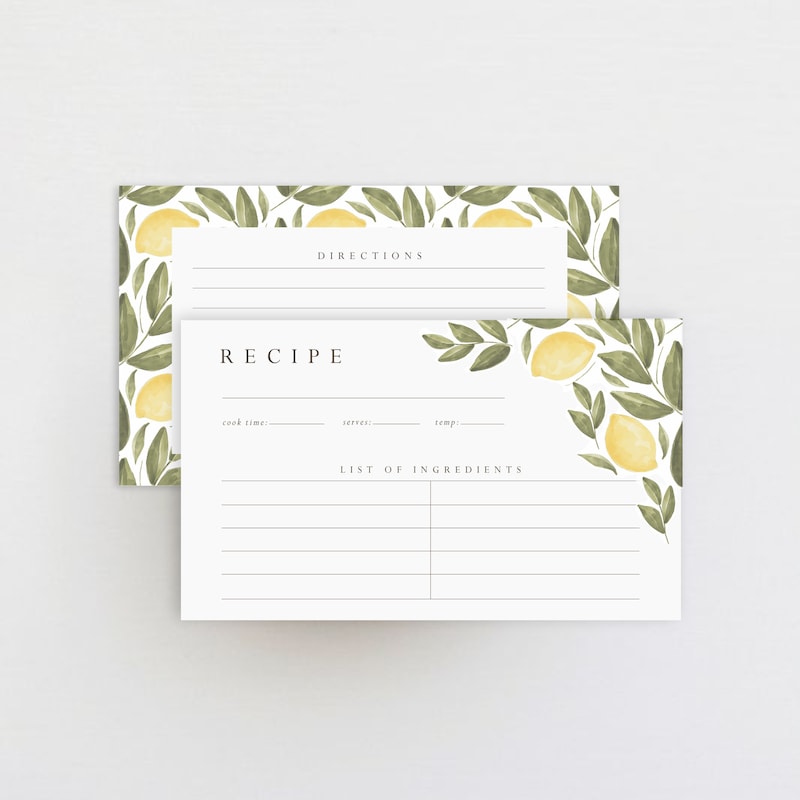Cute Recipe Cards - Etsy