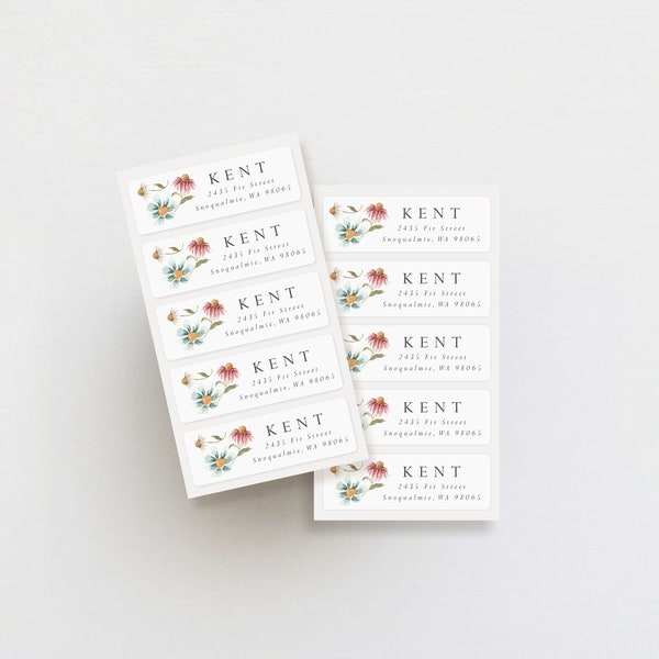 Flower Return Label Template - Etsy