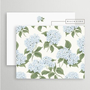 Personalized Hydrangea Stationery Set: Elegant Floral Note Cards - Etsy