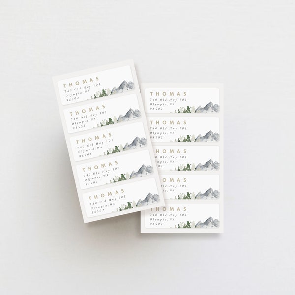 Mountain Return Address Labels - Etsy