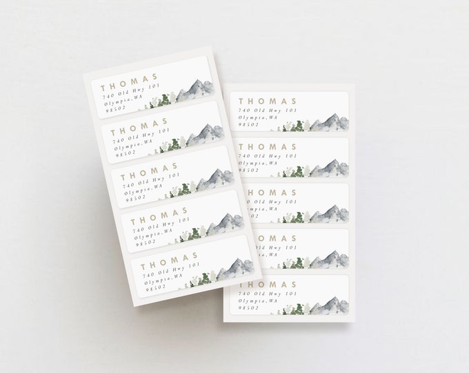 Set of 30 Address Labels Weatherproof Labels Return Address Stickers ...