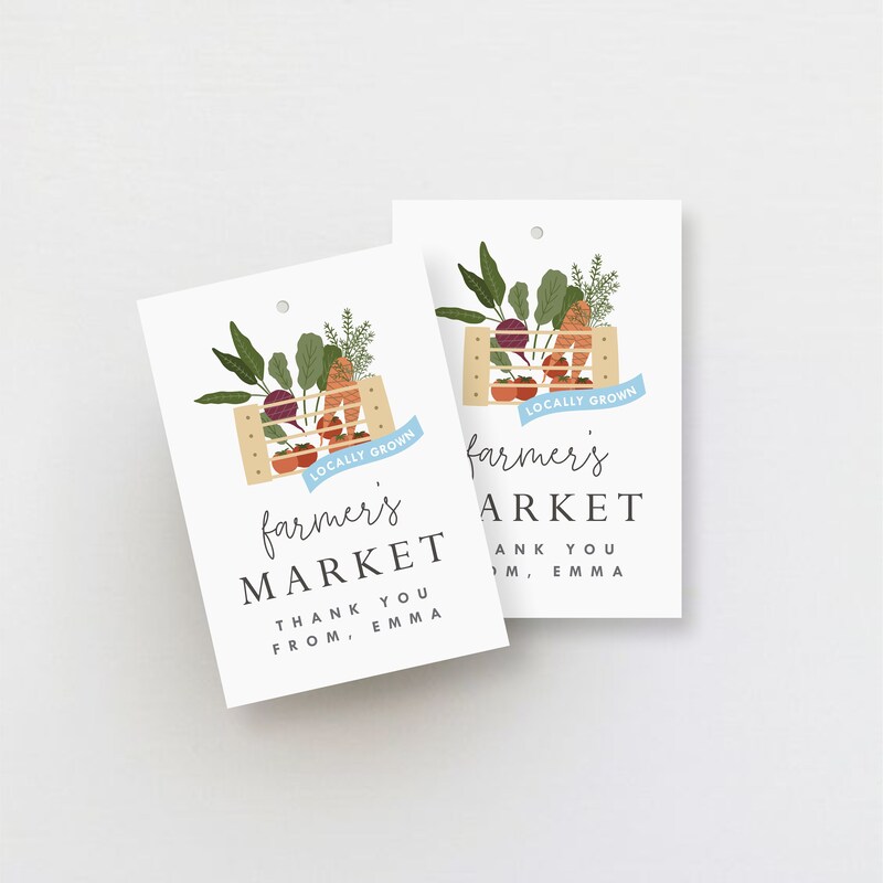 Farmers Market Tags - Etsy