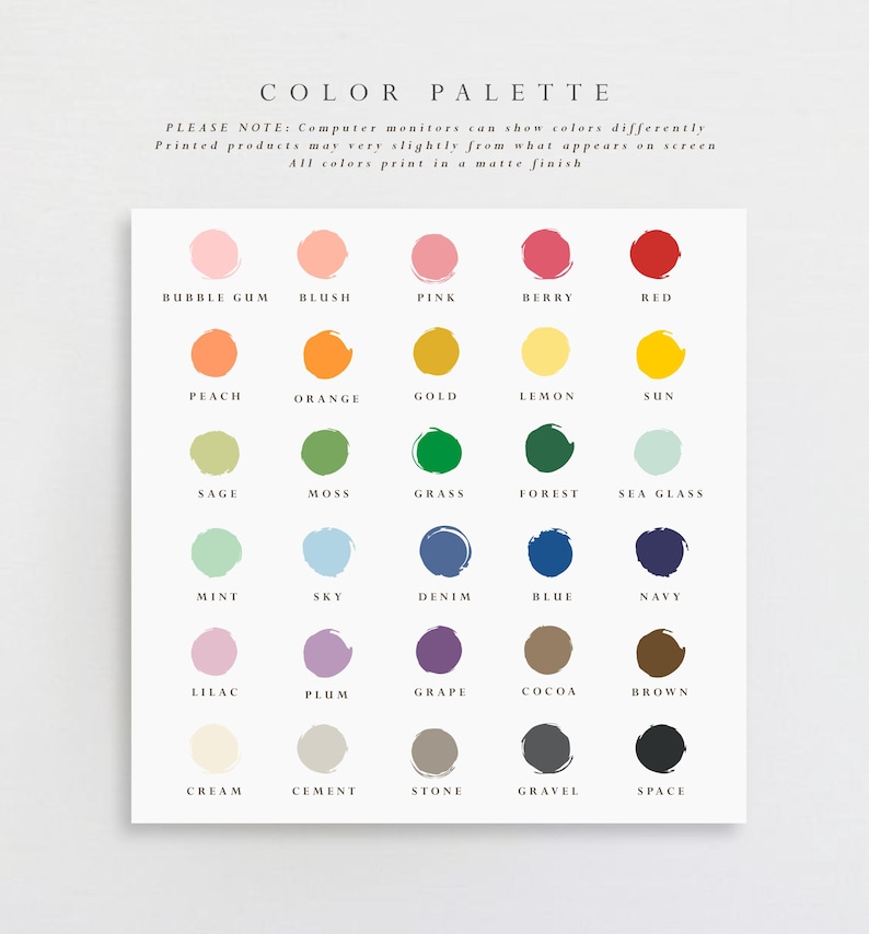 Personalized Stationery Set: Modern Minimalist Flat Note Cards, Bold ...
