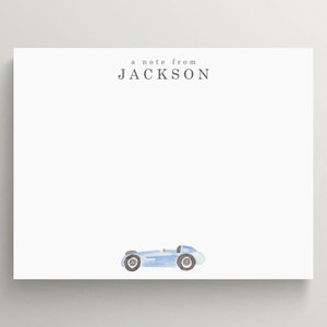 Personalized Stationery Set | Flat Note Card | Race Car Stationery ...