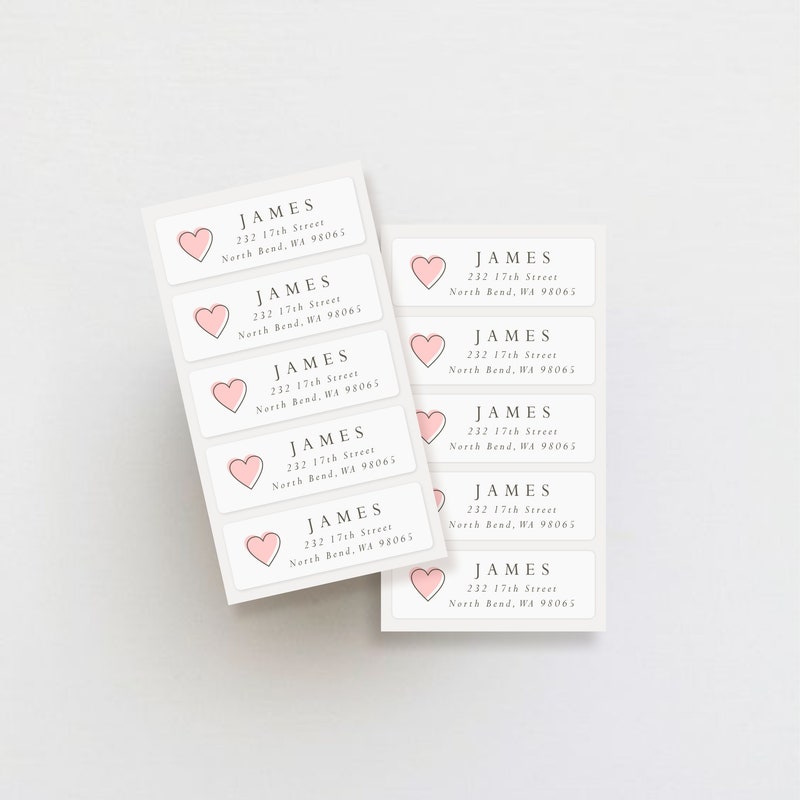Personalized Heart Labels - Etsy