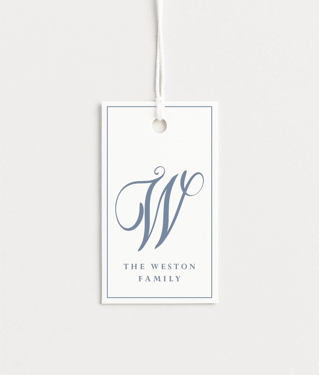 Personalized Swirly Monogram Gift Tag: Set of 10, Family Tag, Favor Tag ...