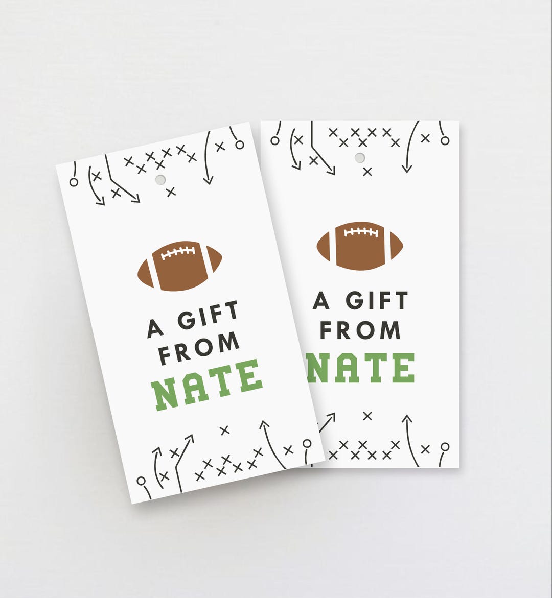 Personalized Football Gift Tag: Tailgate Party Favor (set of 10) - Etsy