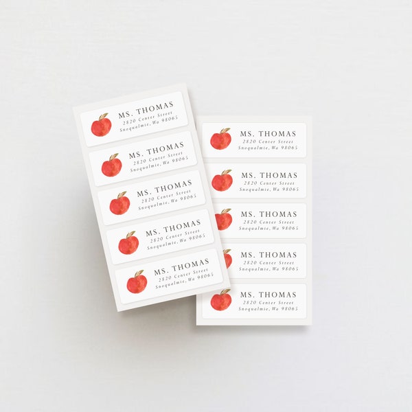 Apple Labels - Etsy