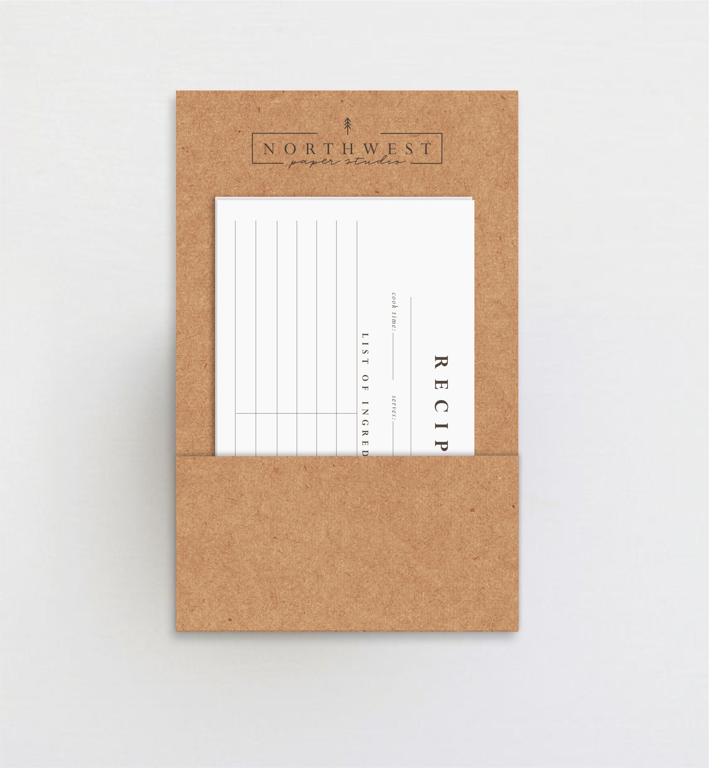 Minimalist Recipe Card Modern Recipe Card Simple Card | Etsy