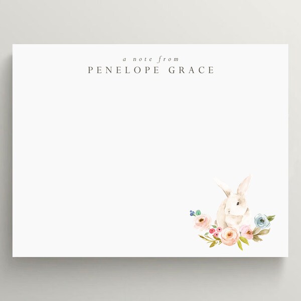 Bunny Note Cards - Etsy