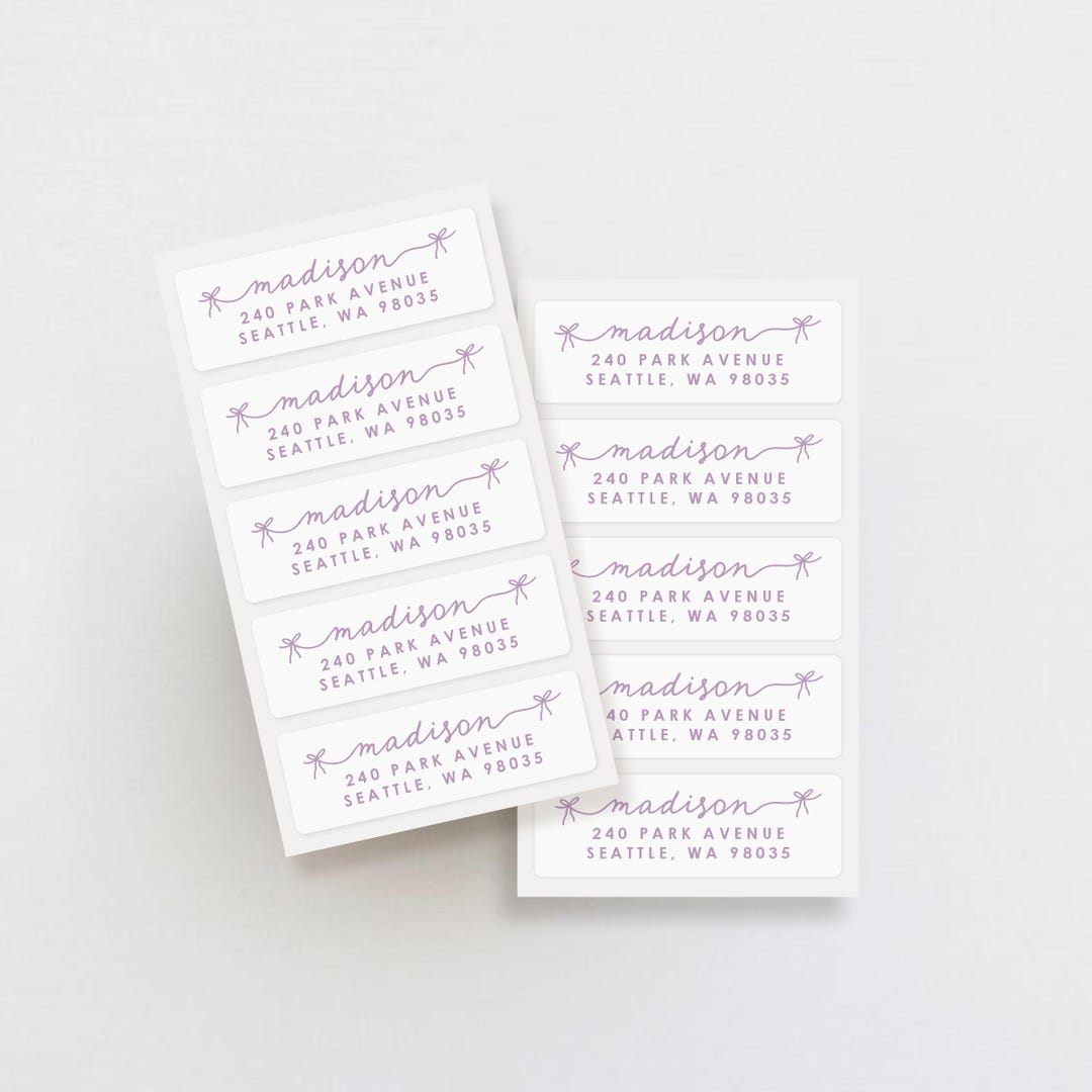 Set of 30 Address Labels | Weatherproof Labels | Return Address ...