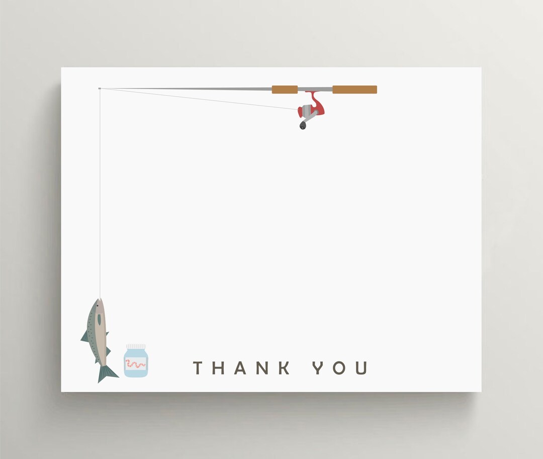 Personalized Stationery Set | Fishing Stationery | Fishing Pole Note ...