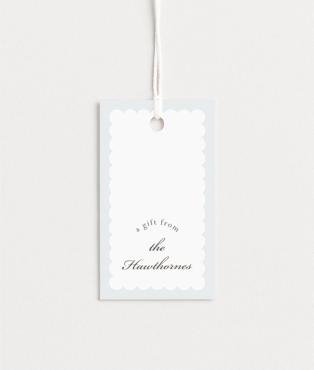 Personalized Preppy Scallop Border Gift Tags: Set of 10, Family Tag ...