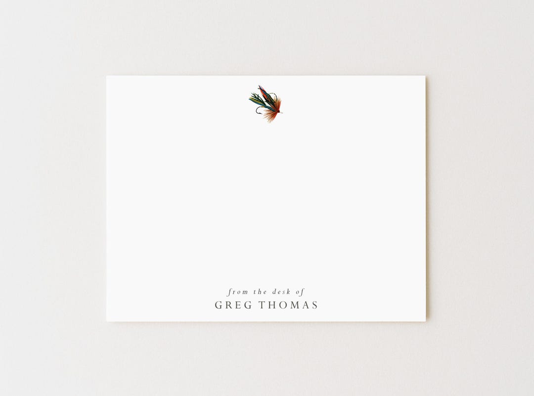 Personalized Fly Fishing Note Card Set: Fisherman Gift Stationery - Etsy