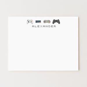 Personalized Video Game Stationery Set: Controller Thank You Cards - Etsy