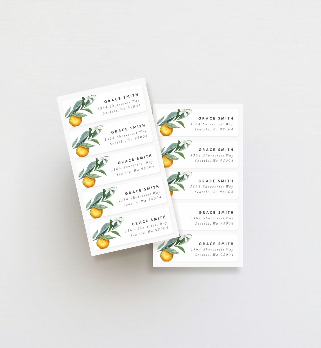 Set of 30 Address Labels | Weatherproof Labels | Return Address ...