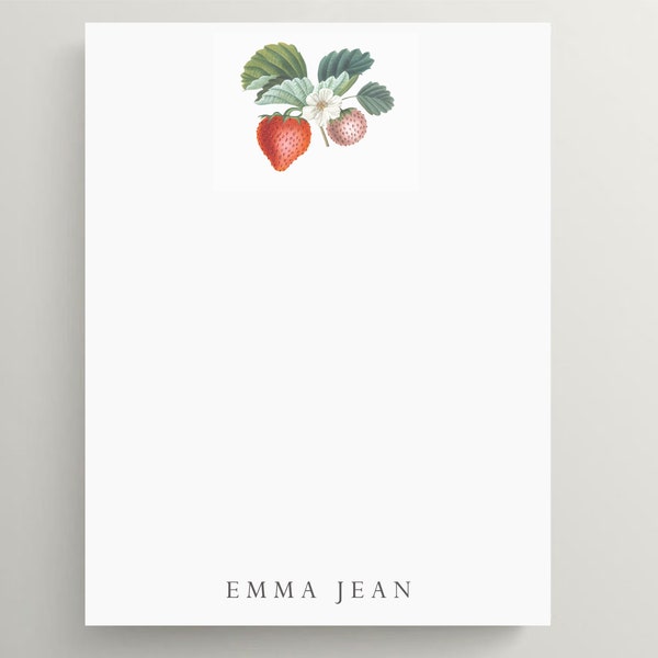 Strawberry Note Card - Etsy