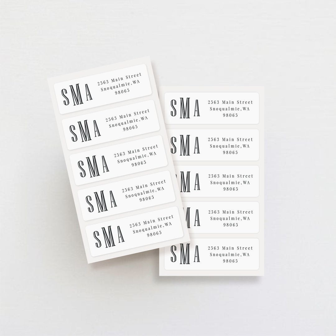 Set of 30 Address Labels | Weatherproof Labels | Return Address ...