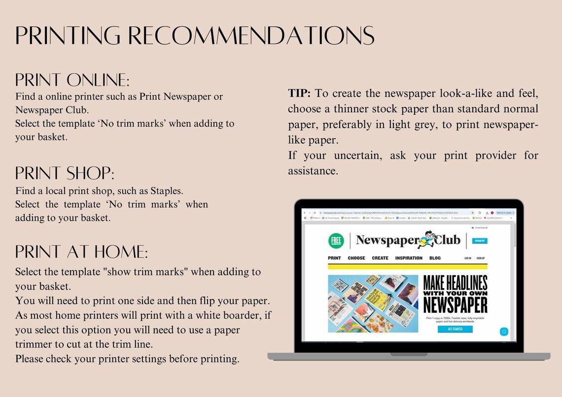 Wedding Newspaper Template, Wedding Program, Newlywed Times, Editable ...