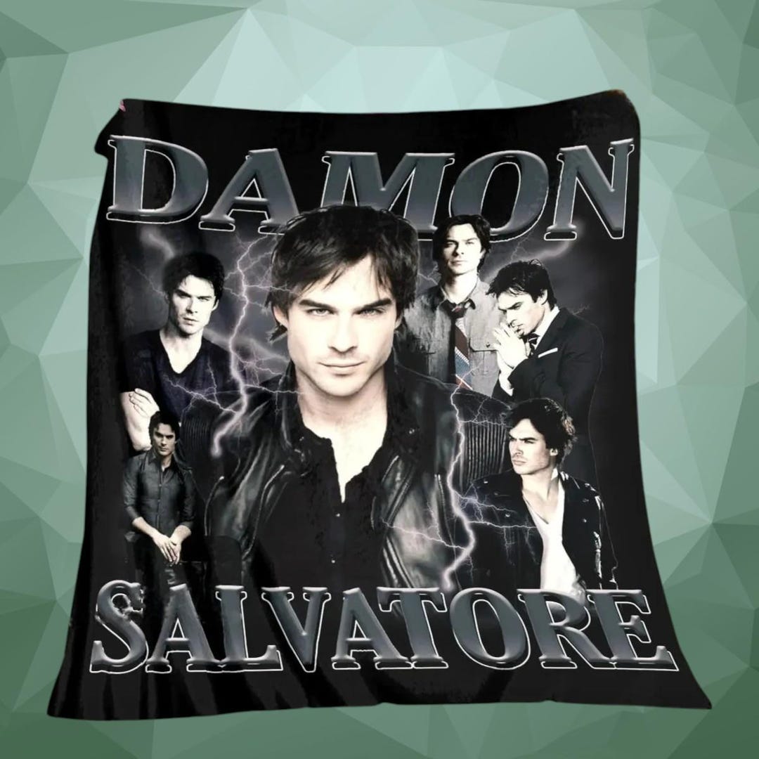 The Vampire Diaries Damon Salvatore Blanket Warm Flannel Blanket Picnic ...