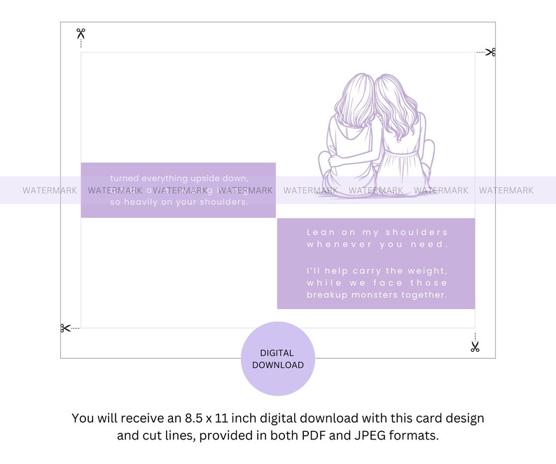 Breakup Support Printable Card | Printable | Breakup Monsters | Moving ...