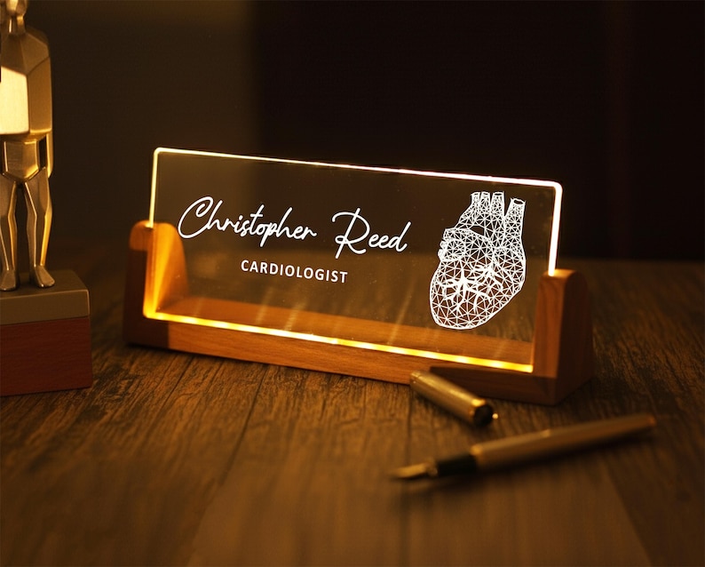 Personalized Architect Desk Name Plate Custom Architecture LED Light ...