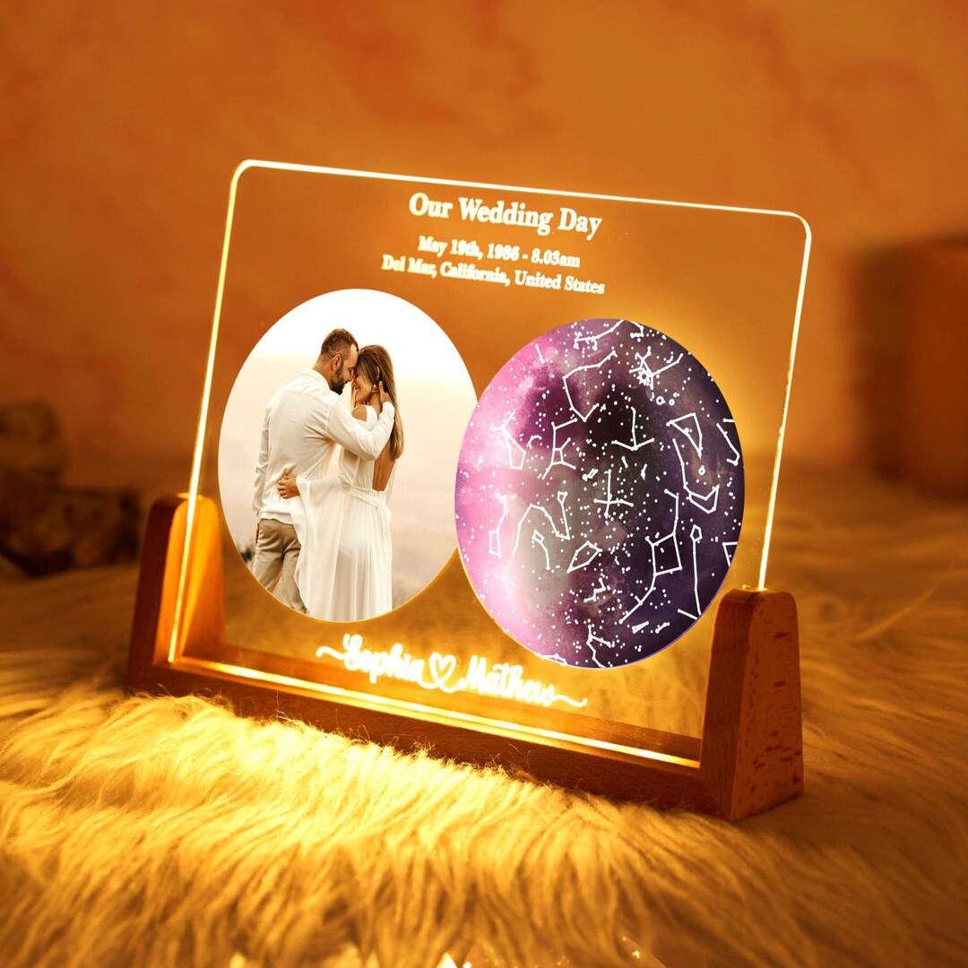 Our Wedding Day Map - Moon Phase - Photo Print - Where It All Began Map ...