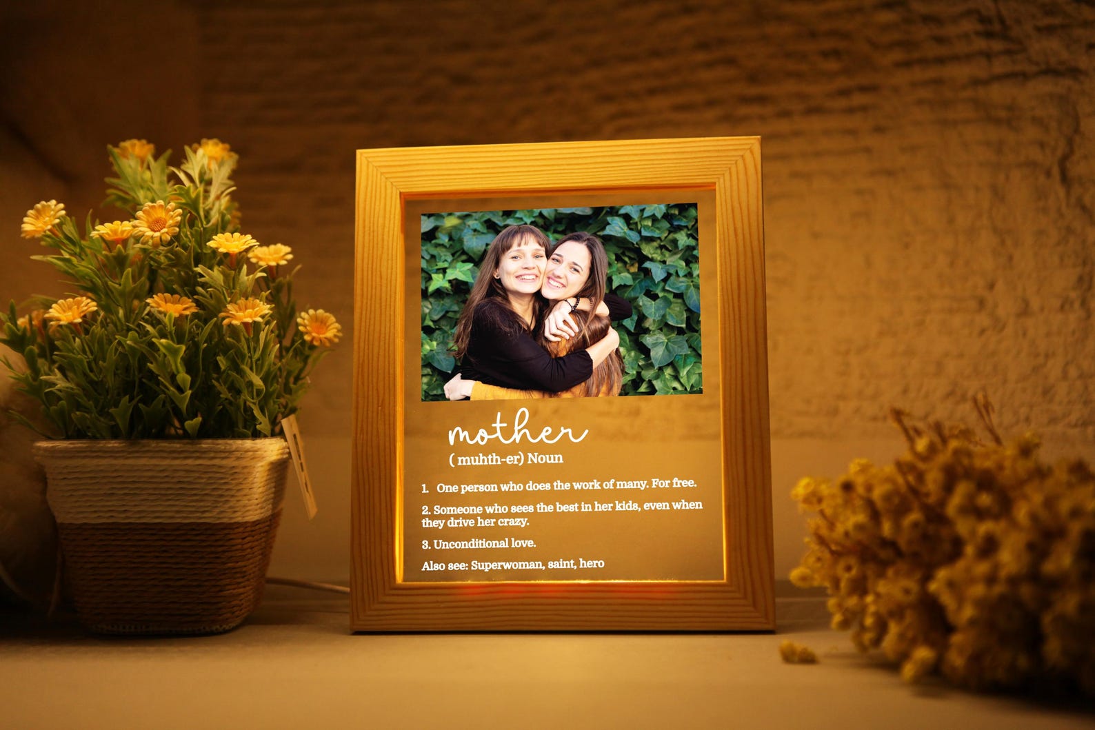 Customized Hand-written Letter Night Light - Gift for Mom - Mother's ...