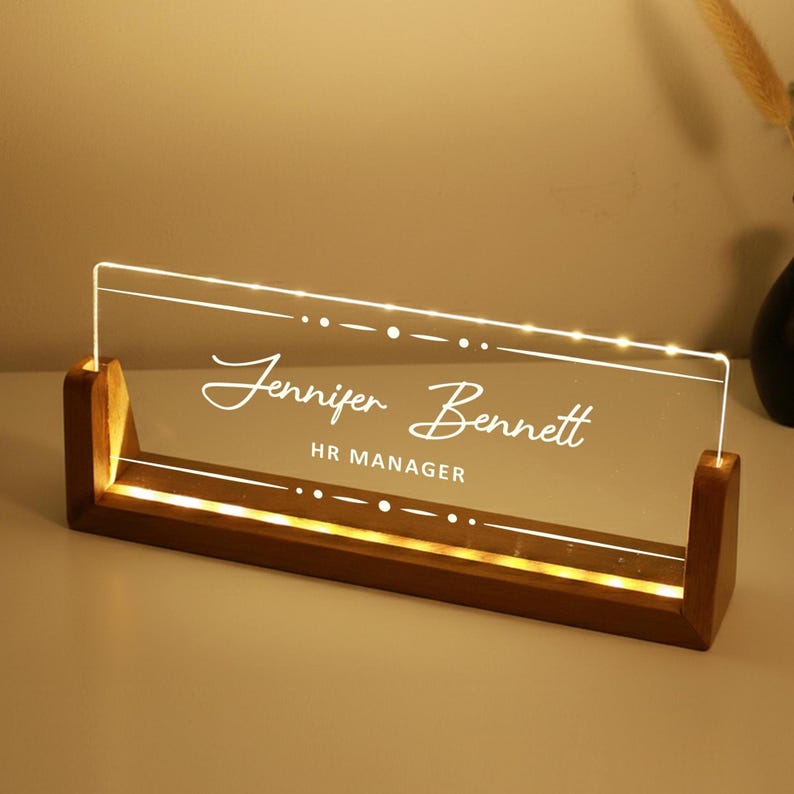 Personalized Architect Desk Name Plate Custom Architecture LED Light ...