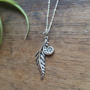 Fiddlehead Fern Necklace. Sterling Silver. Fern Jewelry. Rustic Fern ...