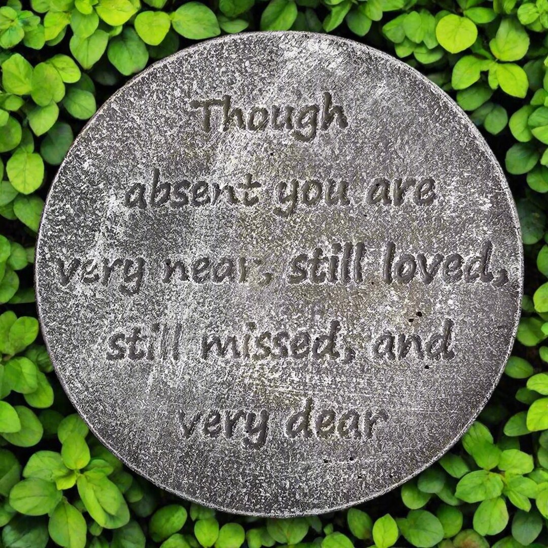 Concrete Memorial Plaque, Sympathy Gift, Outdoor Grave Marker, Garden ...