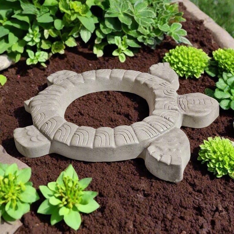 Whimsical Turtle Planter for Your Garden Handcrafted Concrete Outdoor ...