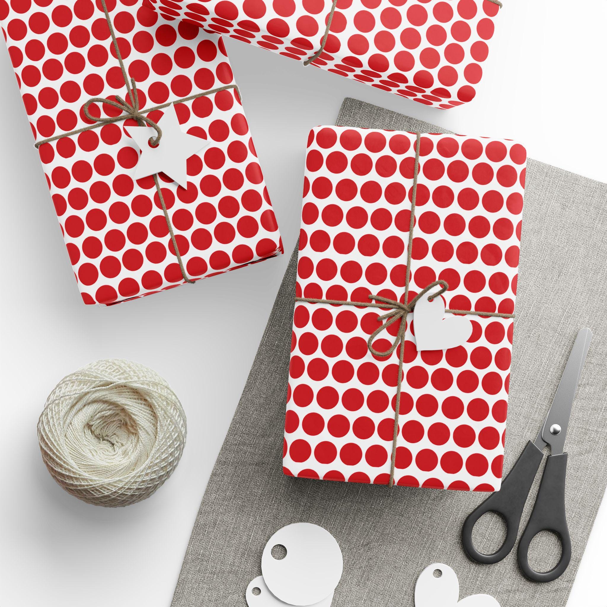 Red Polka Dot Wrapping Paper - Etsy