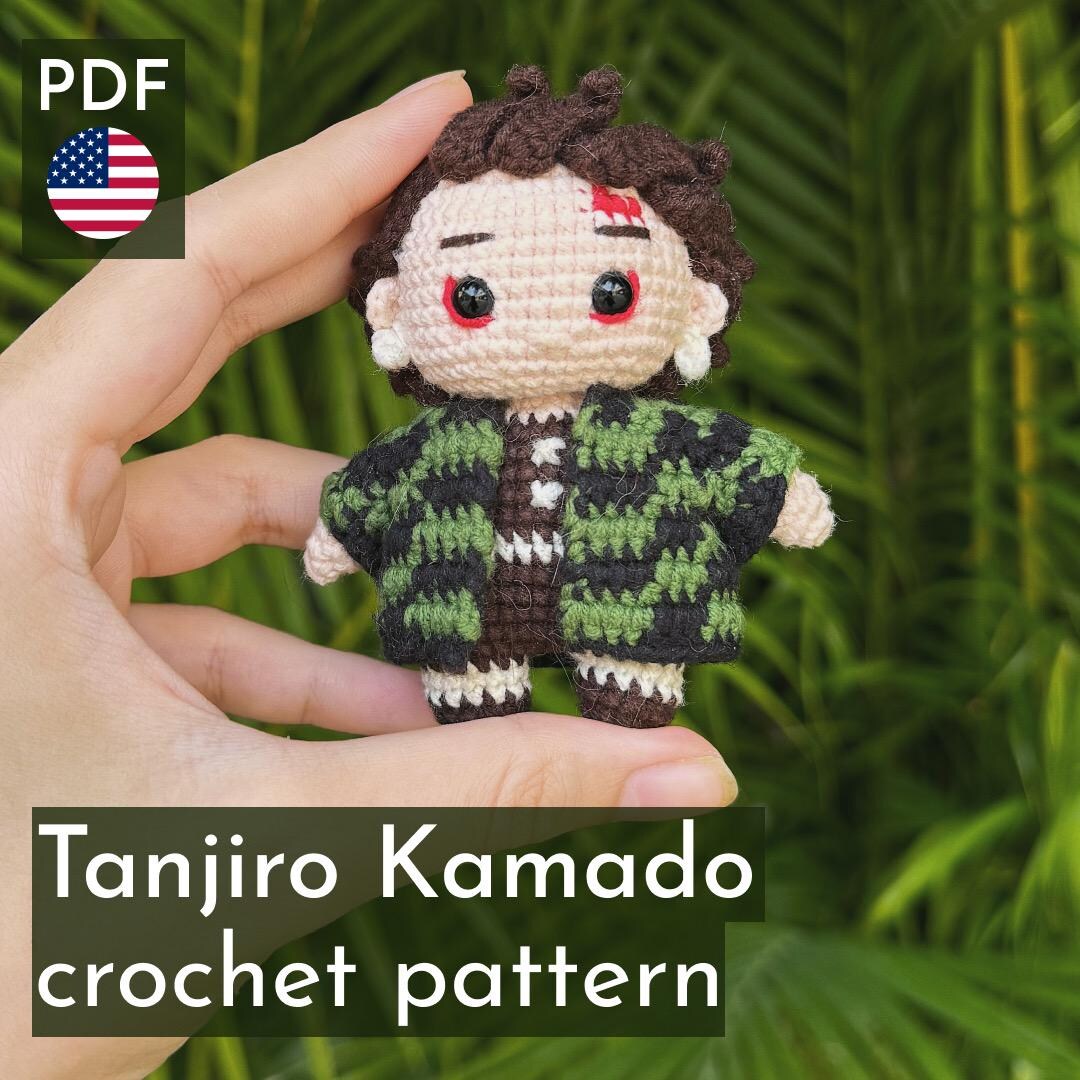 Tanjiro Kamado Crochet Pattern | Amigurumi Doll With Removable Kimono ...