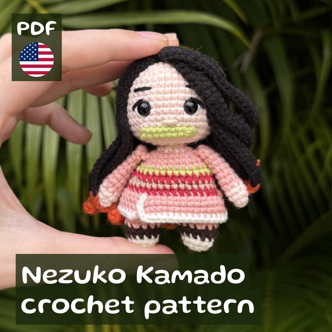 Nezuko Kamado Crochet Doll Amigurumi Pattern, Demon Slayer - Digital ...
