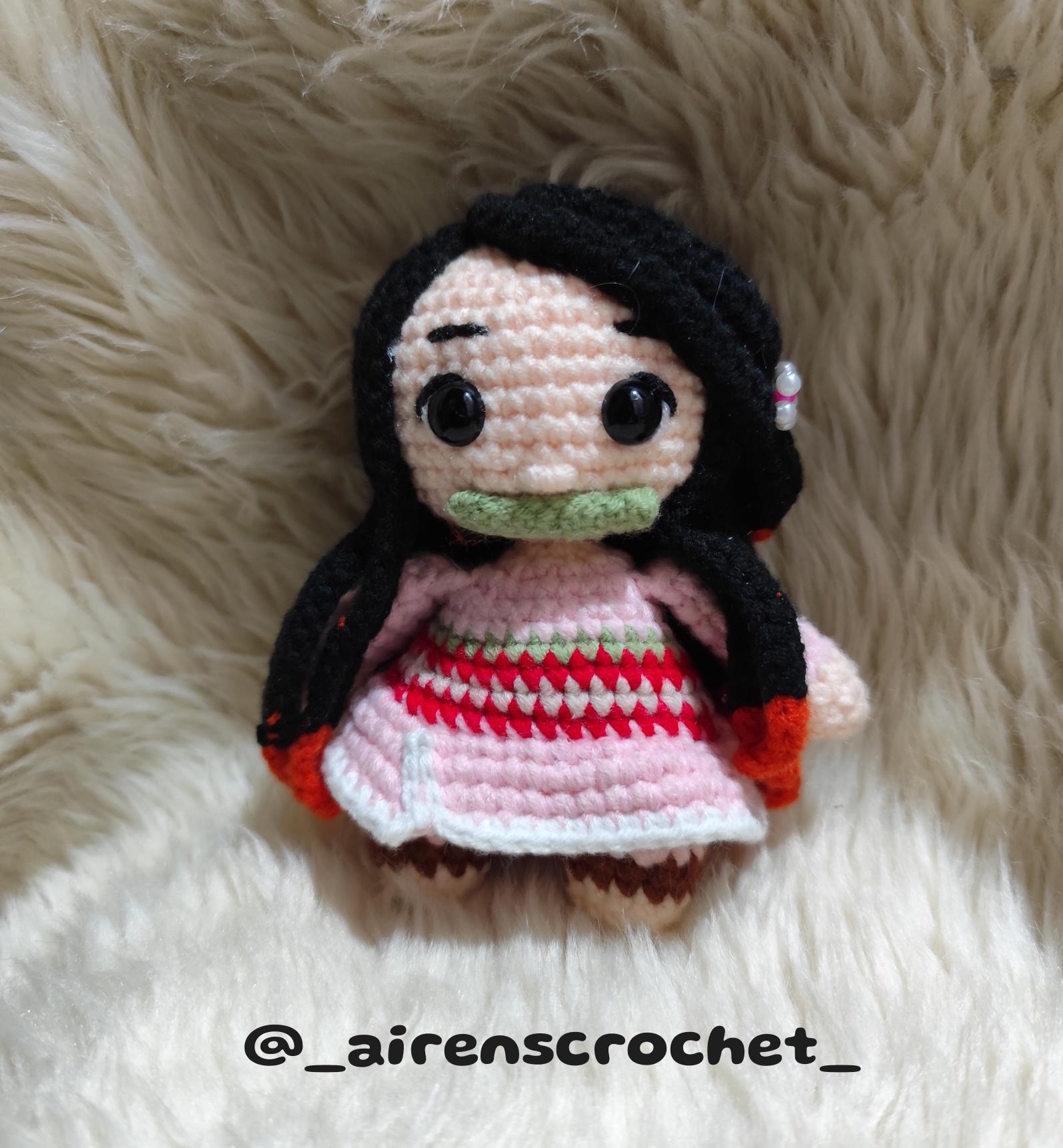 Nezuko Kamado Crochet Doll Amigurumi Pattern, Demon Slayer - Digital ...