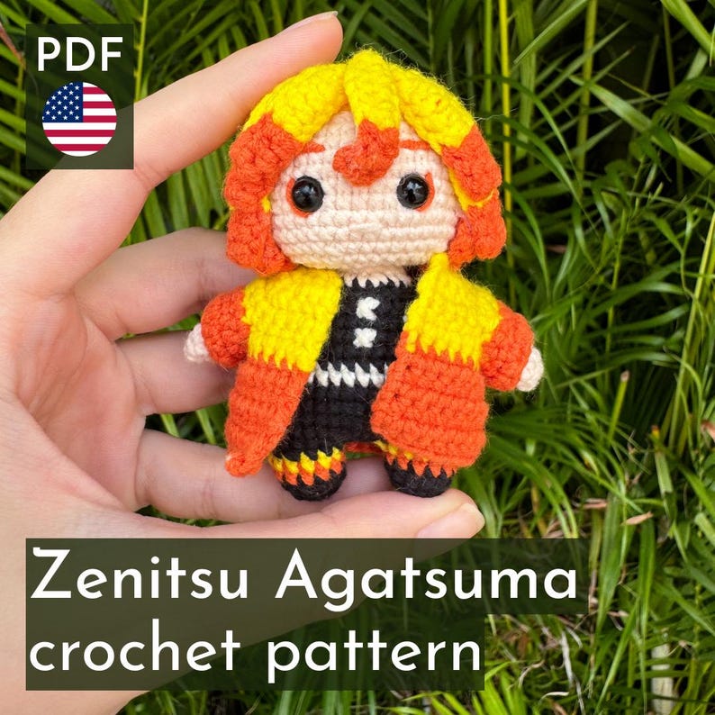 Zenitsu Agatsuma Amigurumi Crochet Pattern – PDF Tutorial | Demon ...