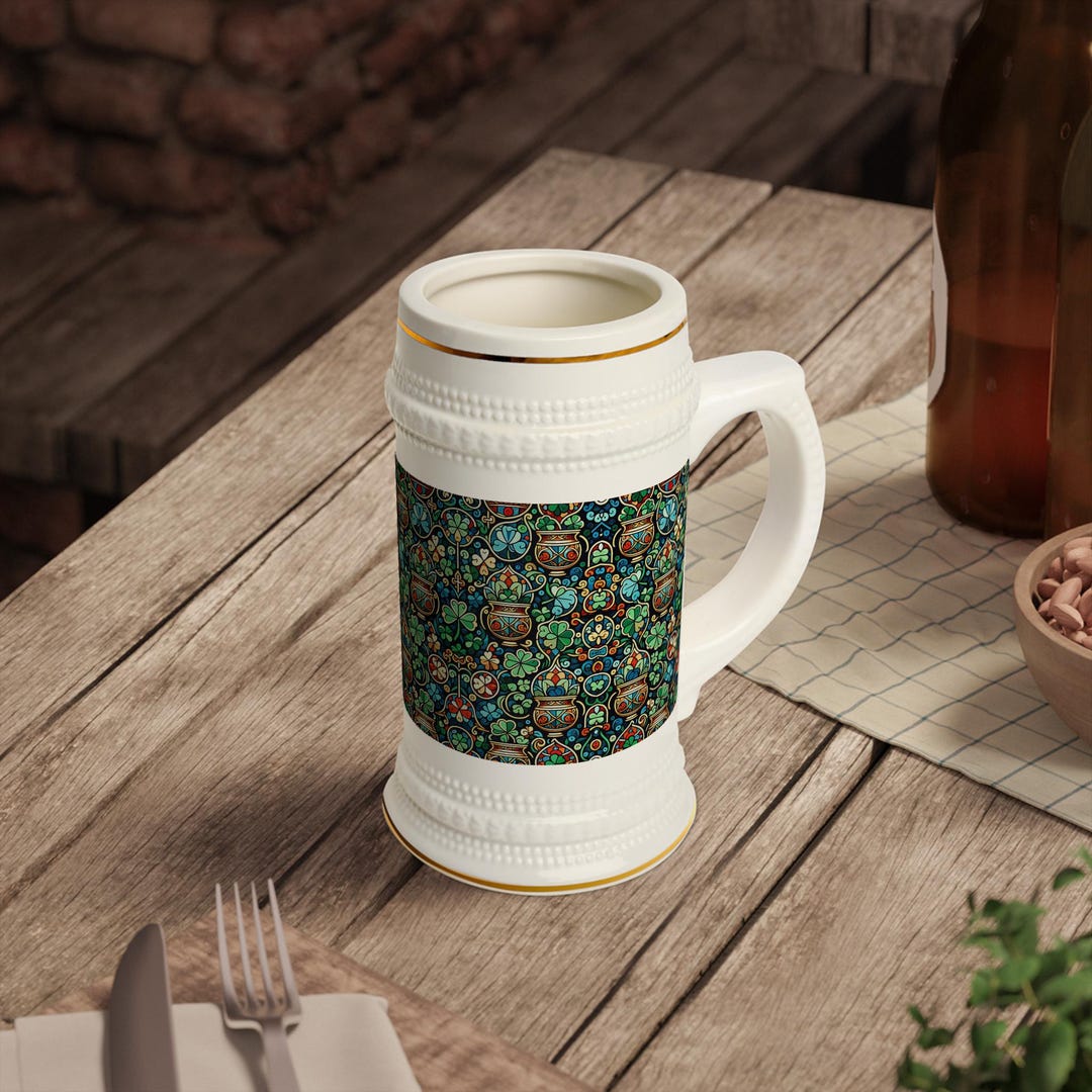 St. Paddies' Day Beer Stein Mug, Irish Beer Stein, St. Patrick's Day ...