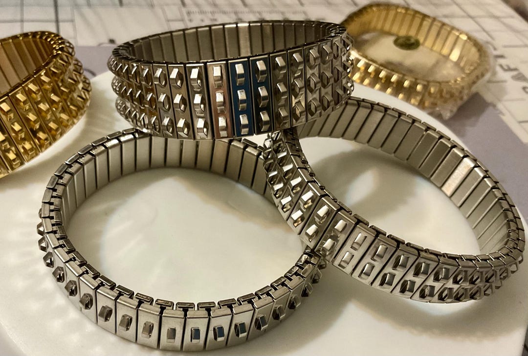 Vintage Expandable Bracelet Blanks Aka Cha-cha in Gold Hematite OR ...