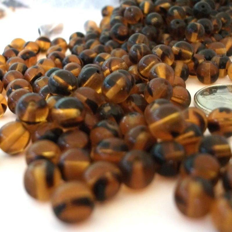 Tortoise Glass Beads - Etsy