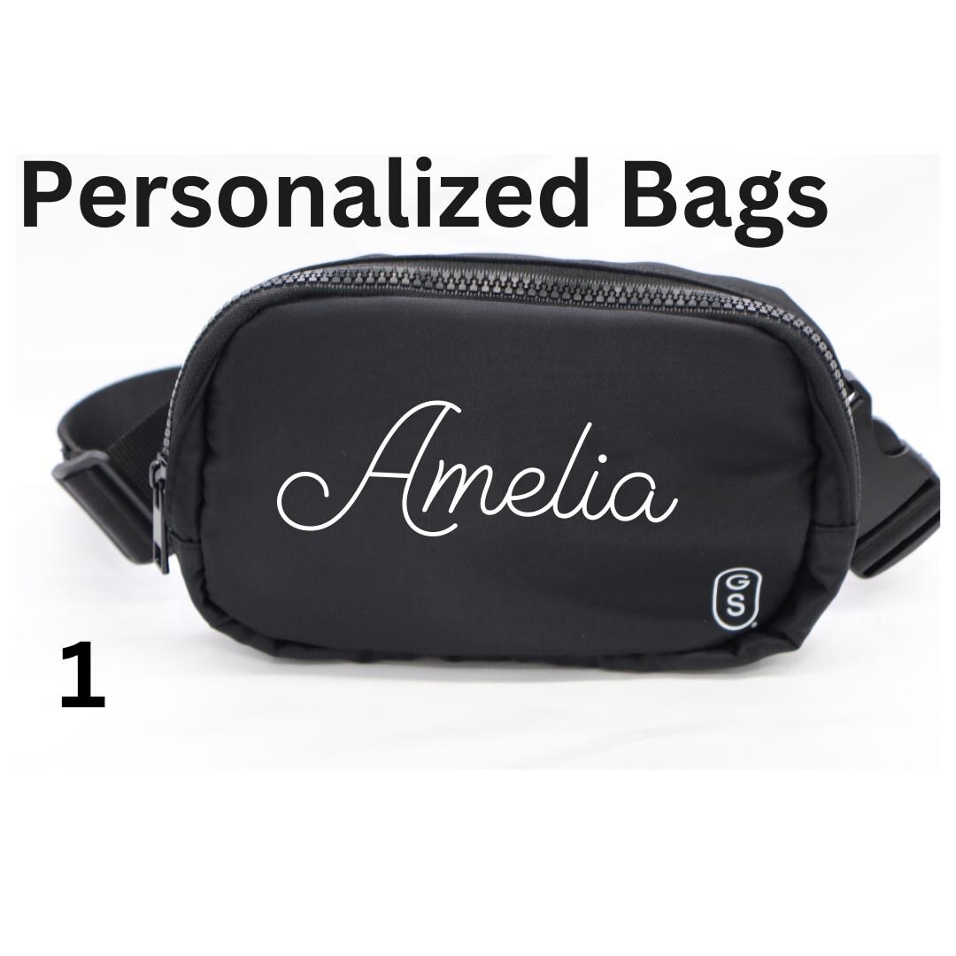 Custom Shoulder Bag, Your Name on Fanny Pack, Personalized Sports Bag ...